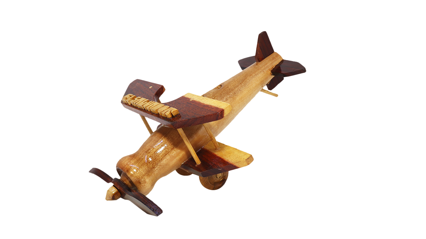Handcrafted Wooden Airplane Model – Anthique